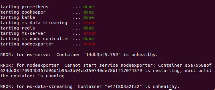 msctl start 后ms-data-streaming&ms-server&nodeexporter都提示error怎么办 ...