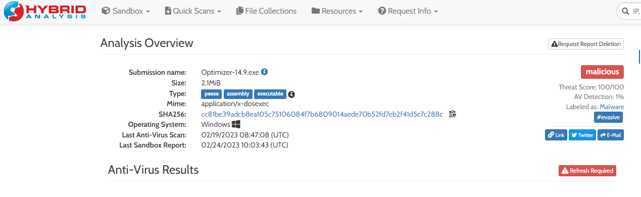 Found Trojan and mucho more · Issue #306 · hellzerg/optimizer · GitHub