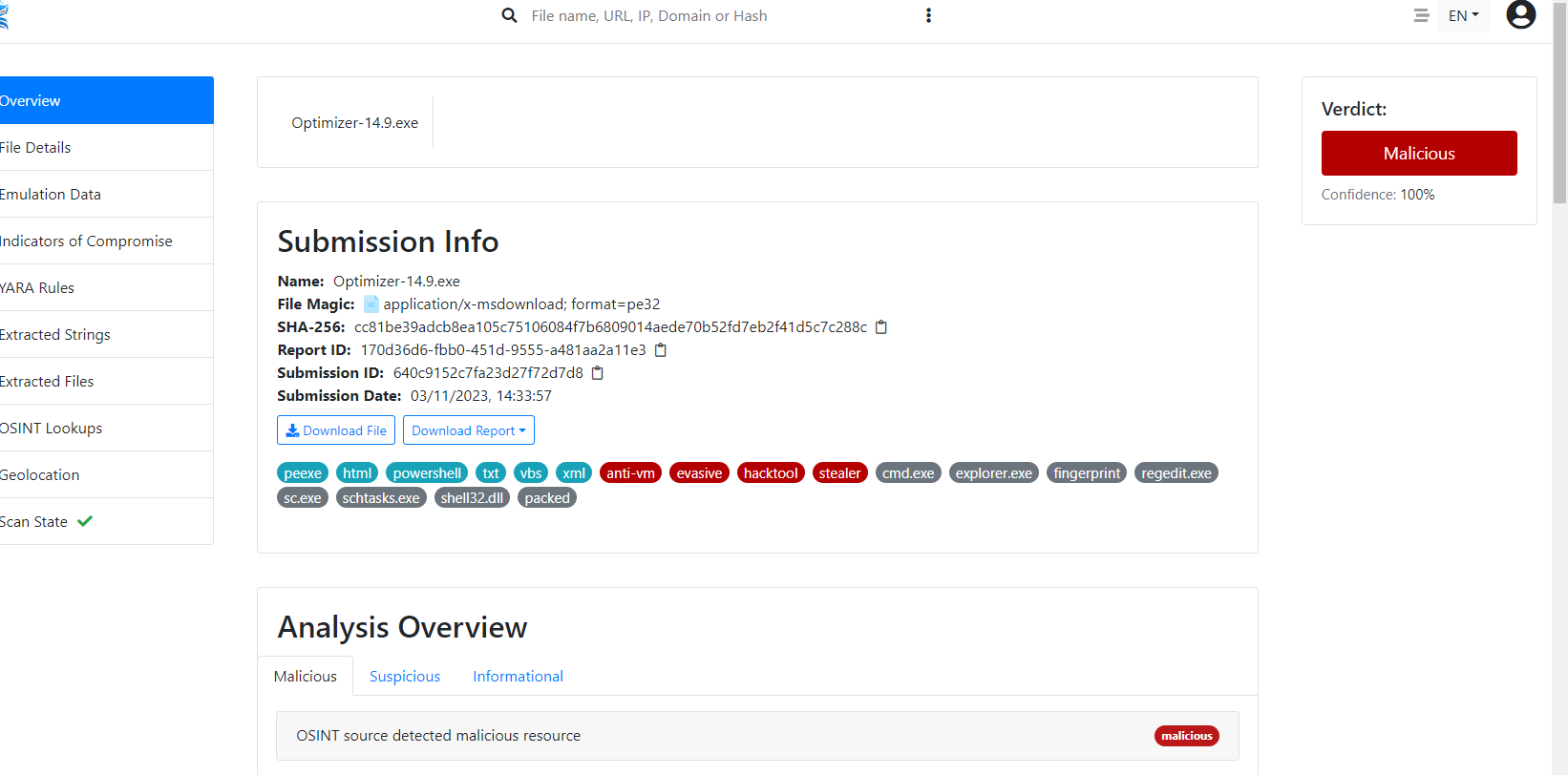 Found Trojan and mucho more · Issue #306 · hellzerg/optimizer · GitHub