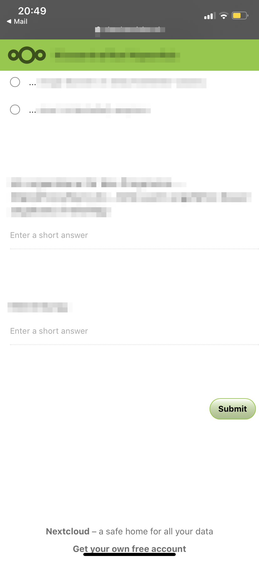 iOS layout and submission bug · Issue #532 · nextcloud/forms · GitHub