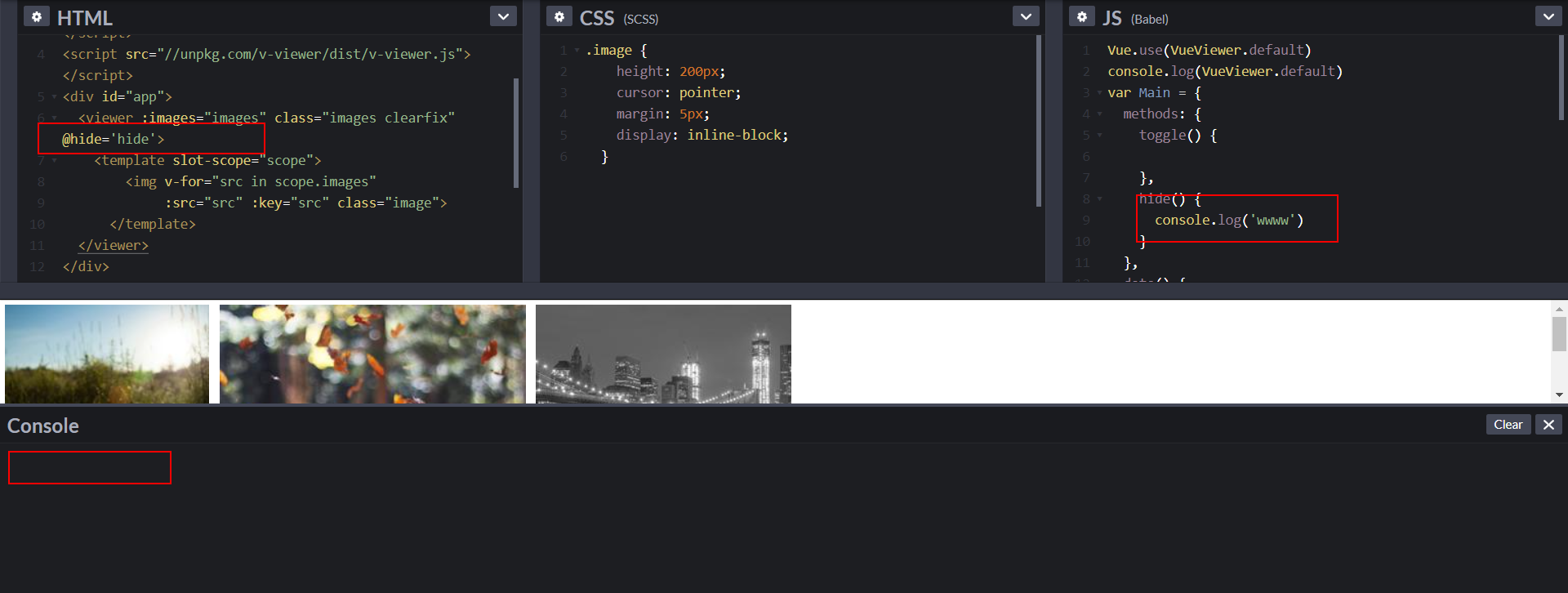 组件模式下 hide和hidden关闭事件都无法 · Issue #184 · mirari/v-viewer · GitHub