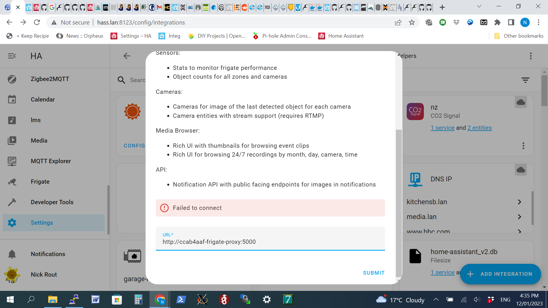 [Support]: Cannot load HA integration when using frigate proxy · Issue #5030 · blakeblackshear ...