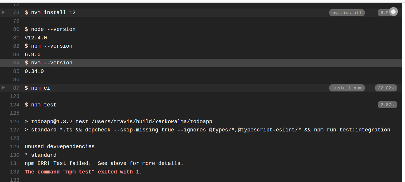 Fails only in travis because of unused standard · Issue #360 · depcheck/depcheck · GitHub