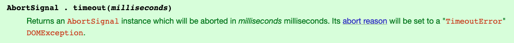 Abortsignaltimeout Inconsistently Leads To Timeouterror Or Aborterror · Issue 2171 · Nodejs