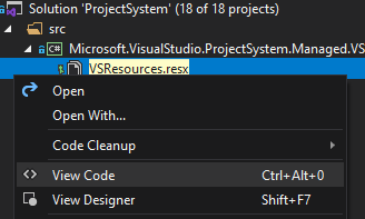 "View Code" not working · Issue #6190 · dotnet/project-system · GitHub