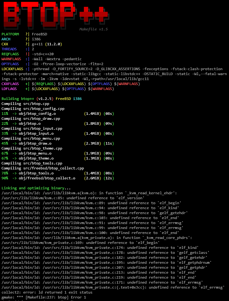 Compilation error on FreeBSD 13 (i386) [BUG] · Issue #294 ...