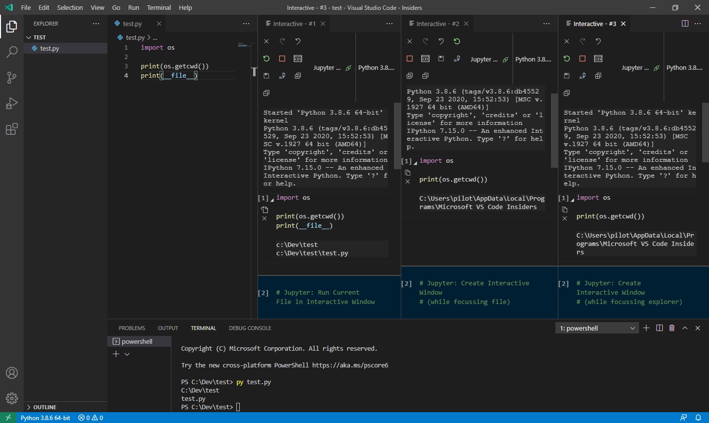 "Create Interactive Window" command does not open in the current work directory · Issue #1108 ...