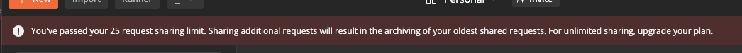 '25 request sharing limit' header shows with no shared content · Issue ...