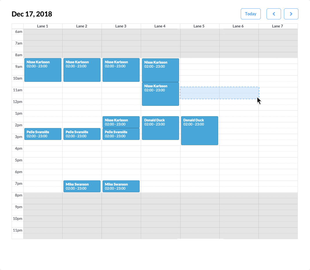 Multi resource click and drag to create an event · Issue #515 · fullcalendar/fullcalendar ...