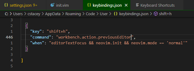 H/L/M keys can't be remapped · Issue #1135 · vscode-neovim/vscode-neovim · GitHub