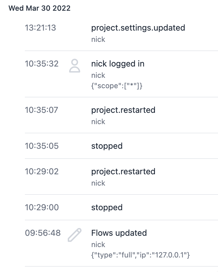 Audit Log presentation · Issue #428 · FlowFuse/flowfuse · GitHub