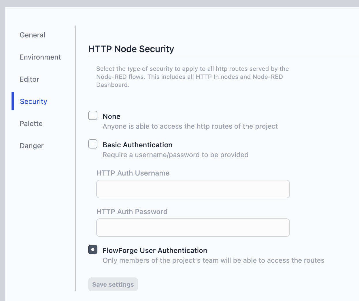 Leverage FlowForge credentials instead of http node auth · Issue #1325 · FlowFuse/flowfuse · GitHub