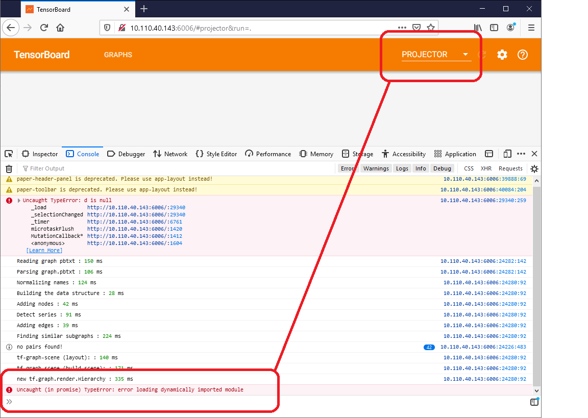 Dynamic projector plugin does not load in Firefox · Issue #2536 · tensorflow/tensorboard · GitHub