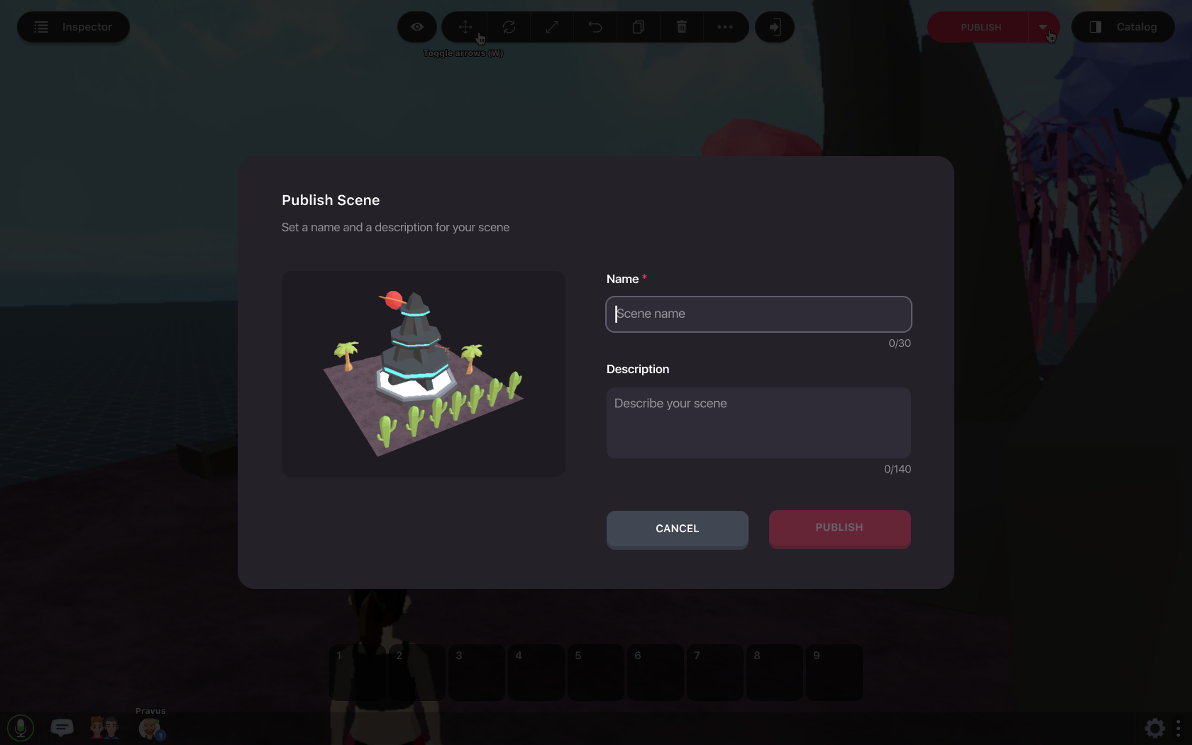 BiW set Name and Description while Publishing · Issue #519 · decentraland/unity-renderer · GitHub