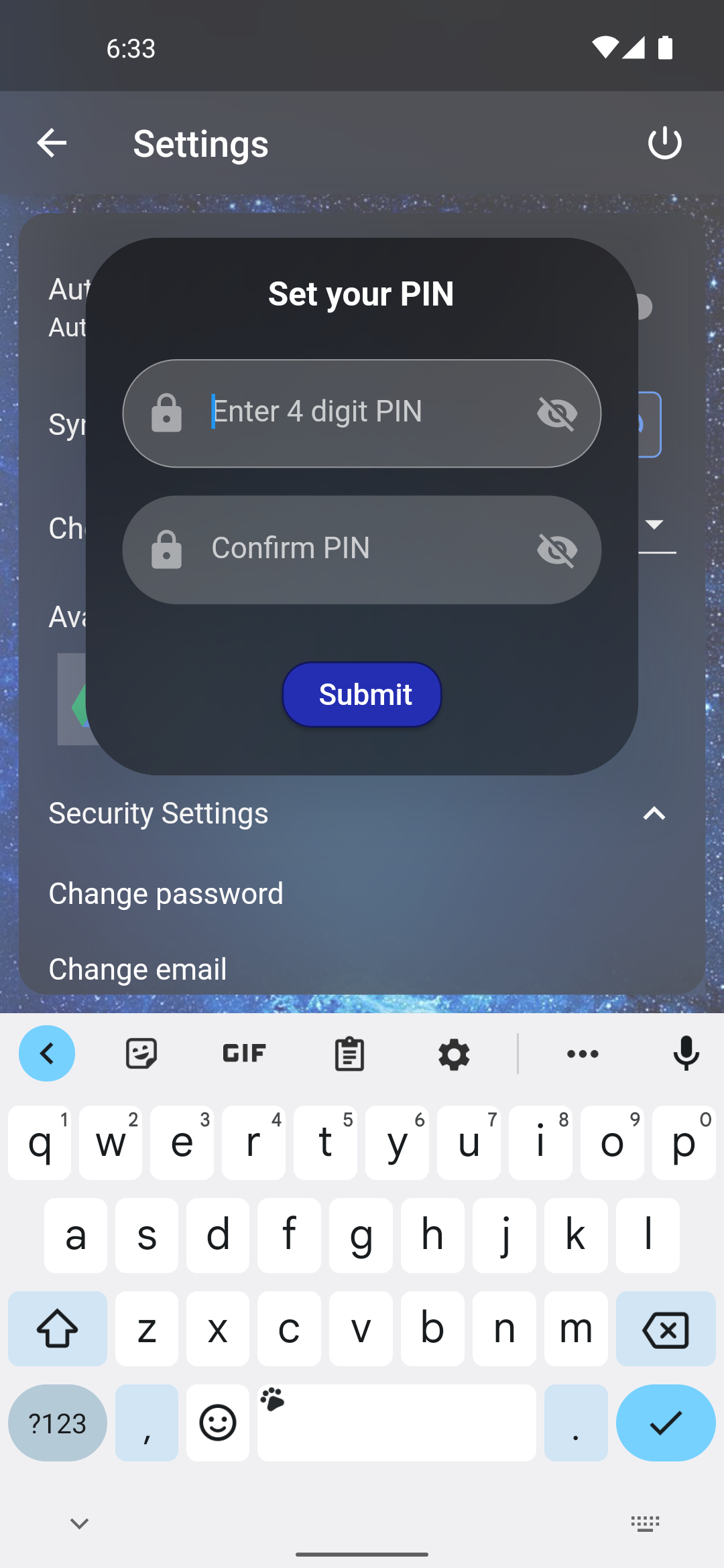 Implement PIN based authentication - 1 · Issue #71 · SankethBK ...