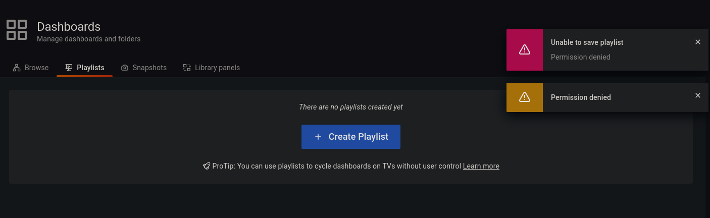 User With Viewer Role Shouldnt See Create Playlist Button · Issue 50177 · Grafanagrafana · Github 3988