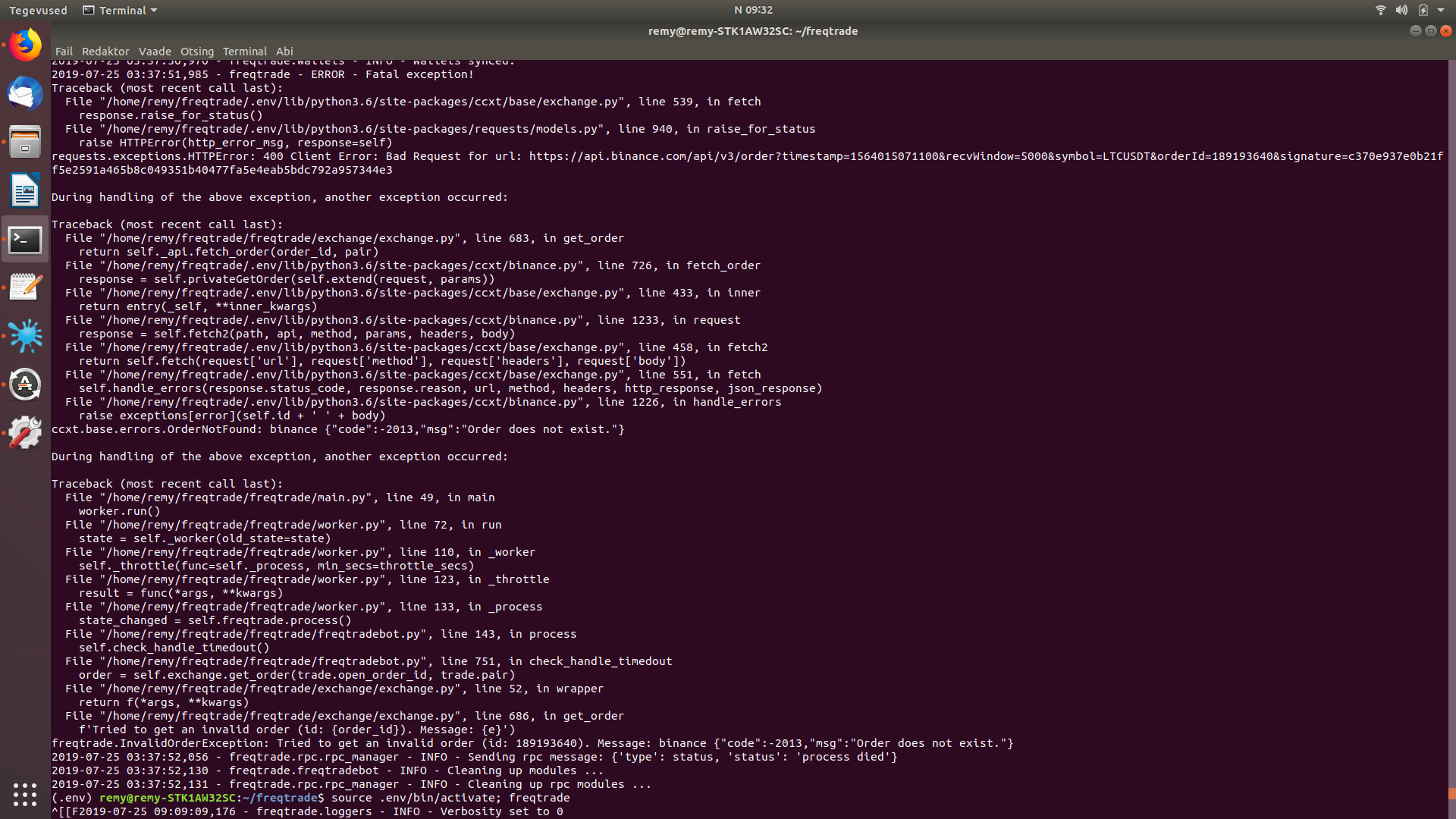 Freqtrade error - Order not found · Issue #2054 · freqtrade/freqtrade ...