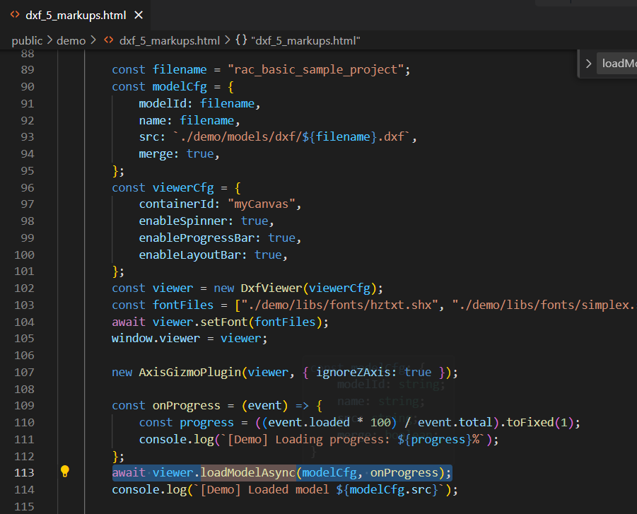 Unable To Load Pdf And 2d Dxf Files In The Markup Example For 2d Images · Issue 118 · Pattern X