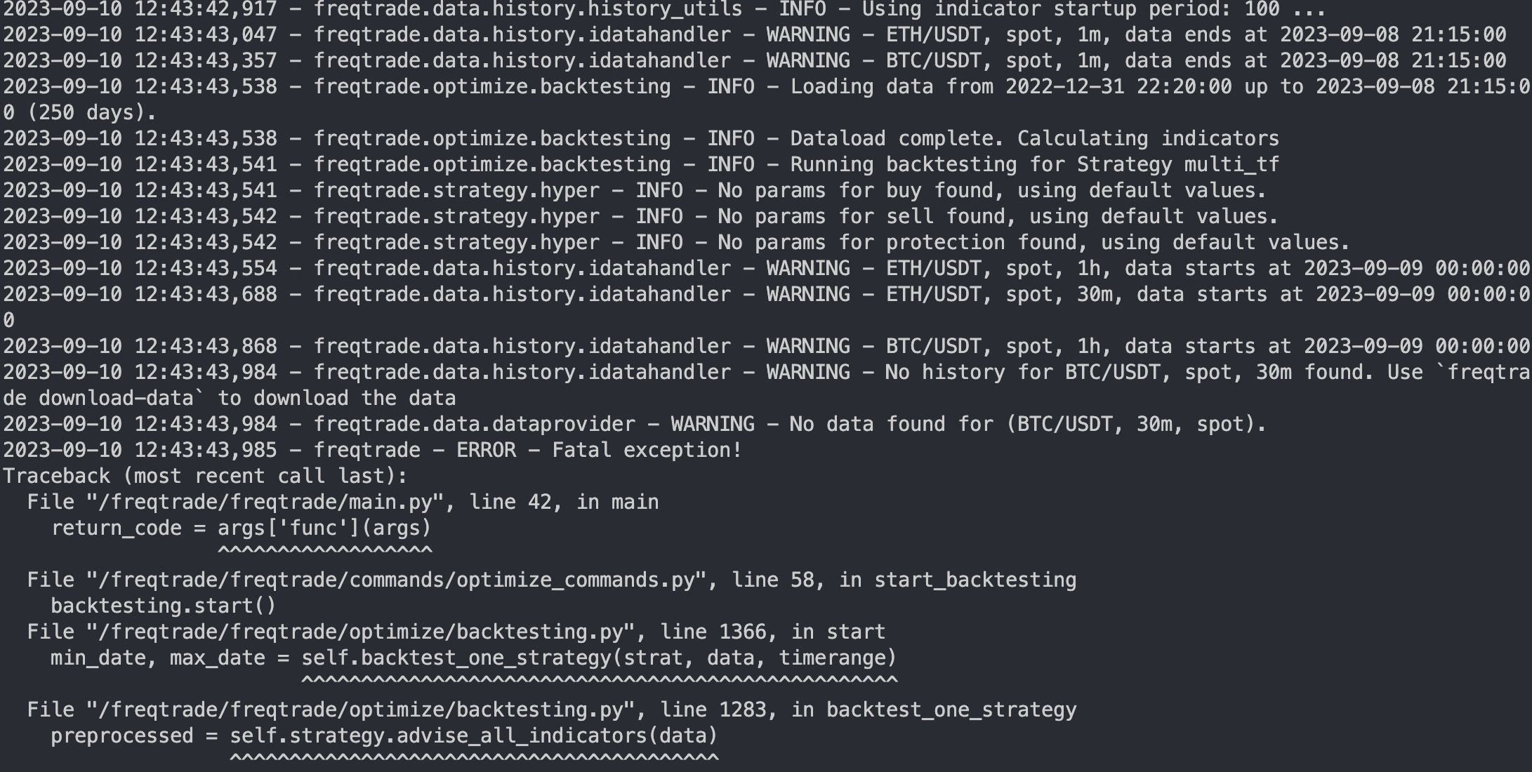 informative_pairs cannot be used when no history of upper timeframe · Issue #9166 · freqtrade ...