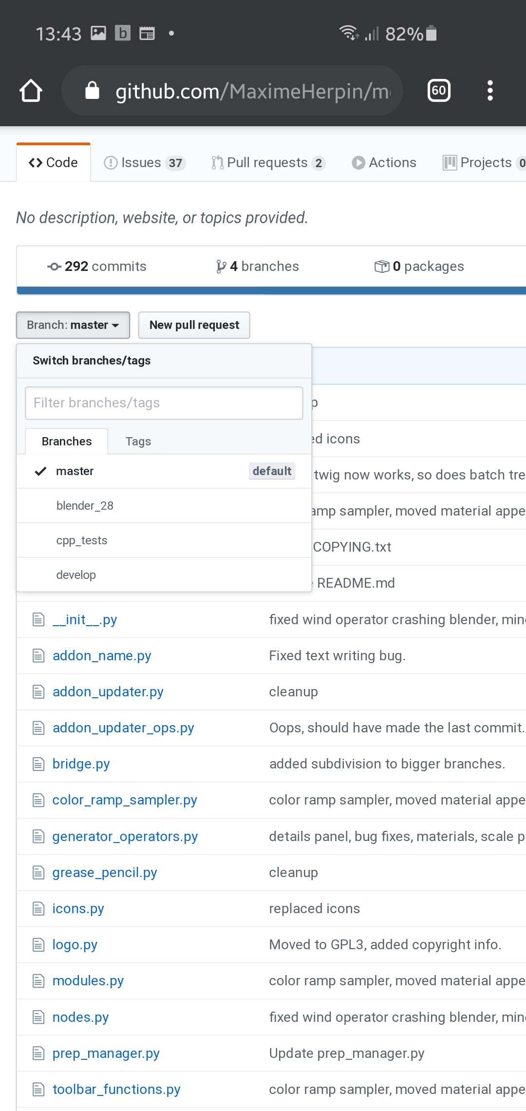Addon nto working because blender version · Issue #213 · MaximeHerpin/modular_tree · GitHub