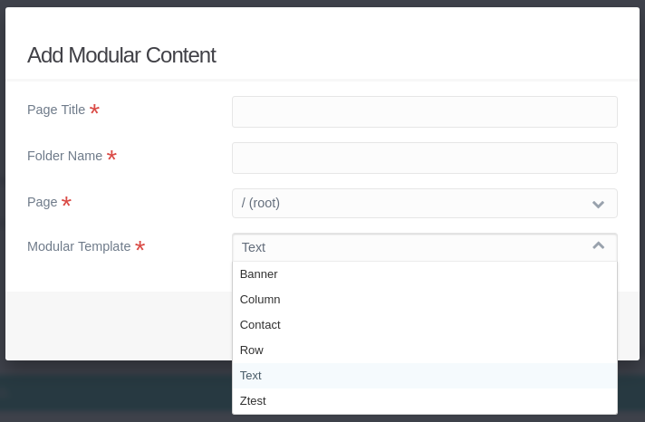 Add page modal closes when selecting a template · Issue #1682 · getgrav/grav-plugin-admin · GitHub