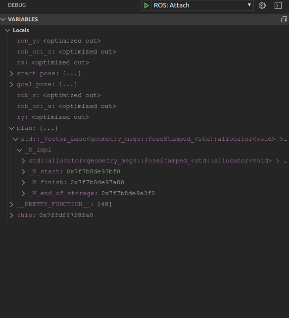 [feature] Can I use "-enable-pretty-printing" option in ROS Attach ...