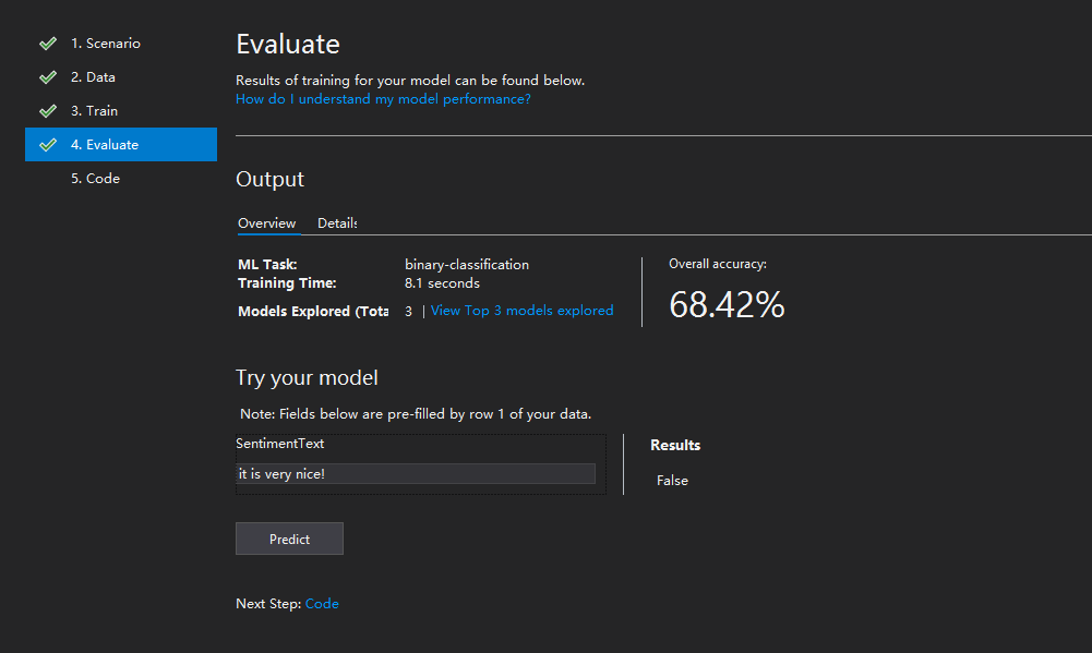 Could not load file or assembly 'Microsoft.ML.Data, Version=1.0.0.0, Culture=neutral ...