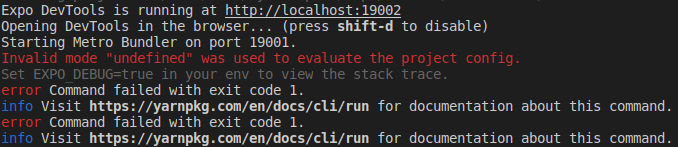 Expo Server Does Not Start And Web Build Fail · Issue 1657 · Expoexpo Cli · Github