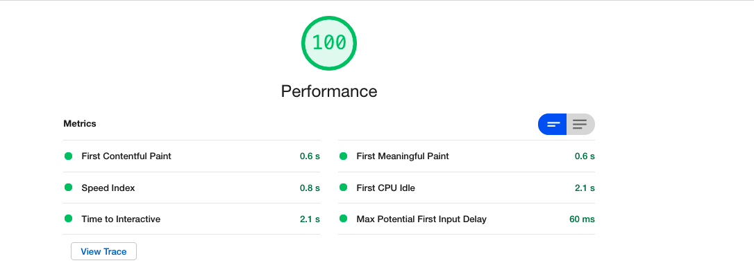 FP and FCP from lighthouse are not equal to ones from ...