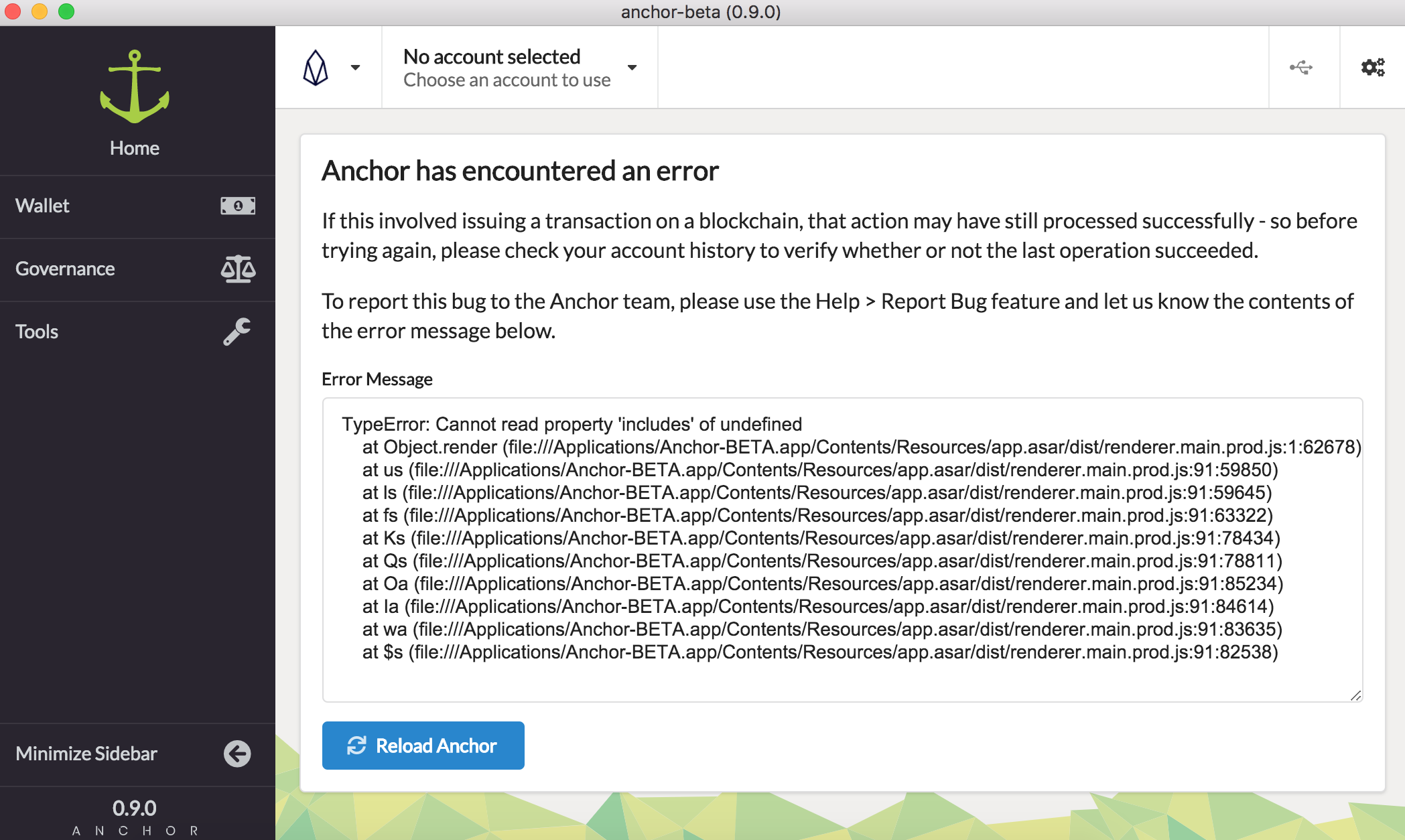 Error message when entering local wallet password in Hot Wallet · Issue ...