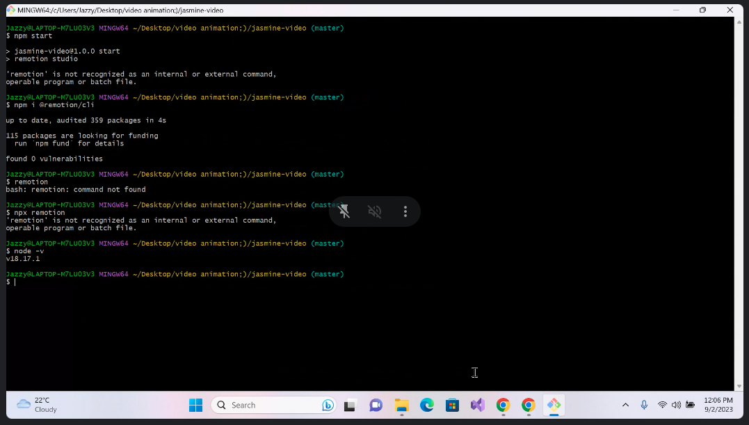 Remotion is not recognized on windows · Issue #2831 · remotion-dev/remotion · GitHub