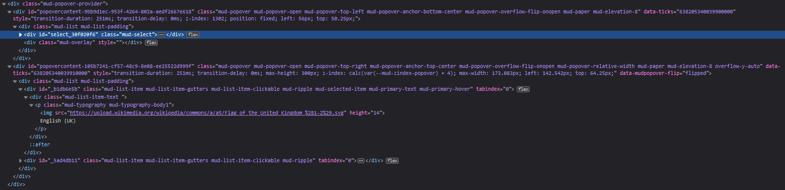 `mudselect`s Z Index Is Too Low When Used Within A `mudmenu` Inside Of