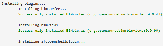 bimserverjar-1.5.90.jar and Installing ifcopenshellplugin... · Issue #651 · opensourceBIM ...