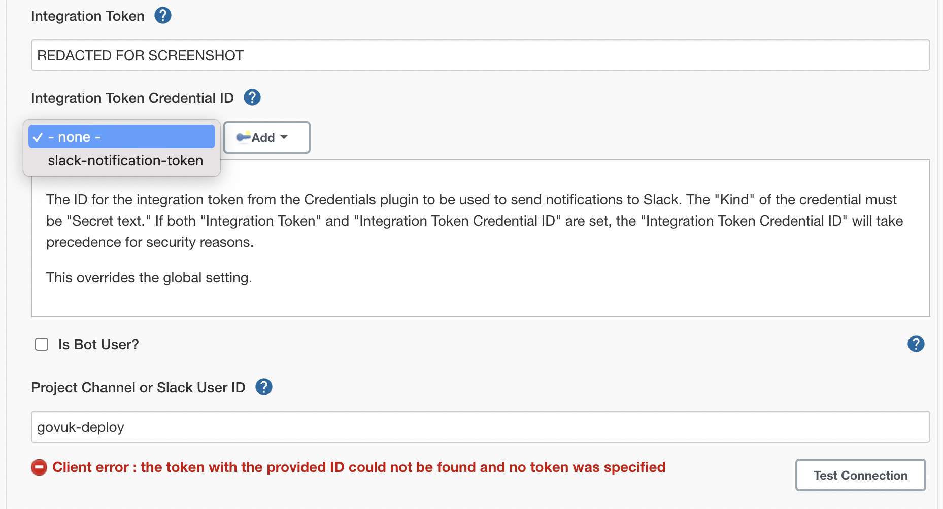 How to create Credentials "Secret text" · Issue #270 · jenkinsci/slack-plugin · GitHub