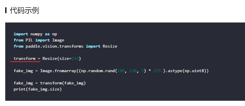 感觉到文档中“Resize”返回“ numpy ndarray，调整大小后的图像”，说的有问题 · Issue #31287 · PaddlePaddle/Paddle · GitHub