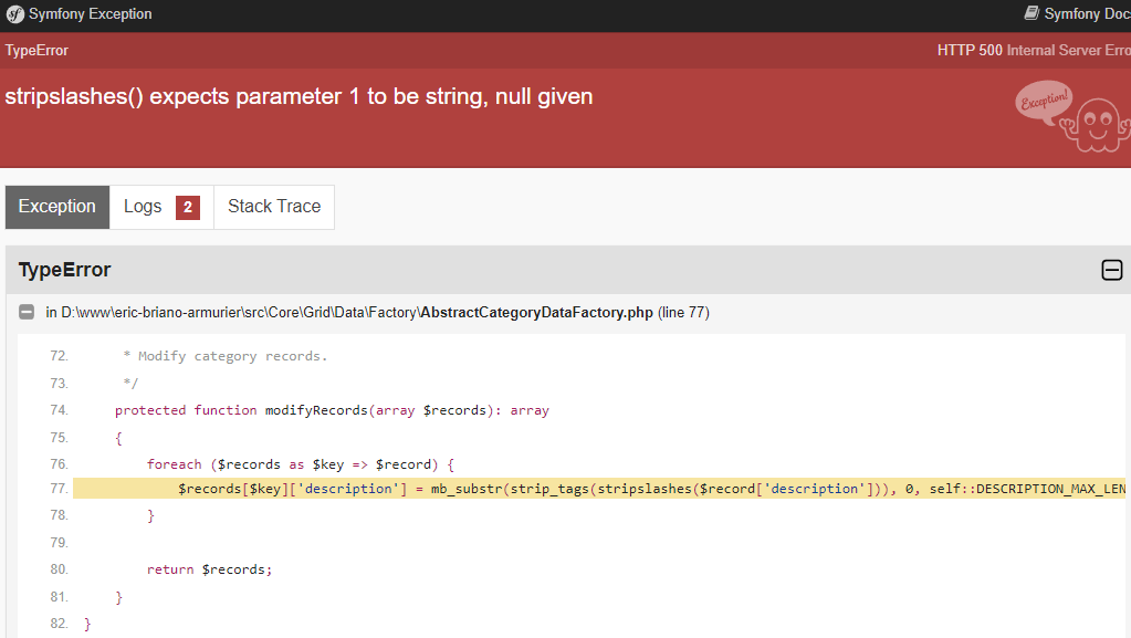Php 8.1 Page Admin categories · Issue #32119 · PrestaShop/PrestaShop · GitHub