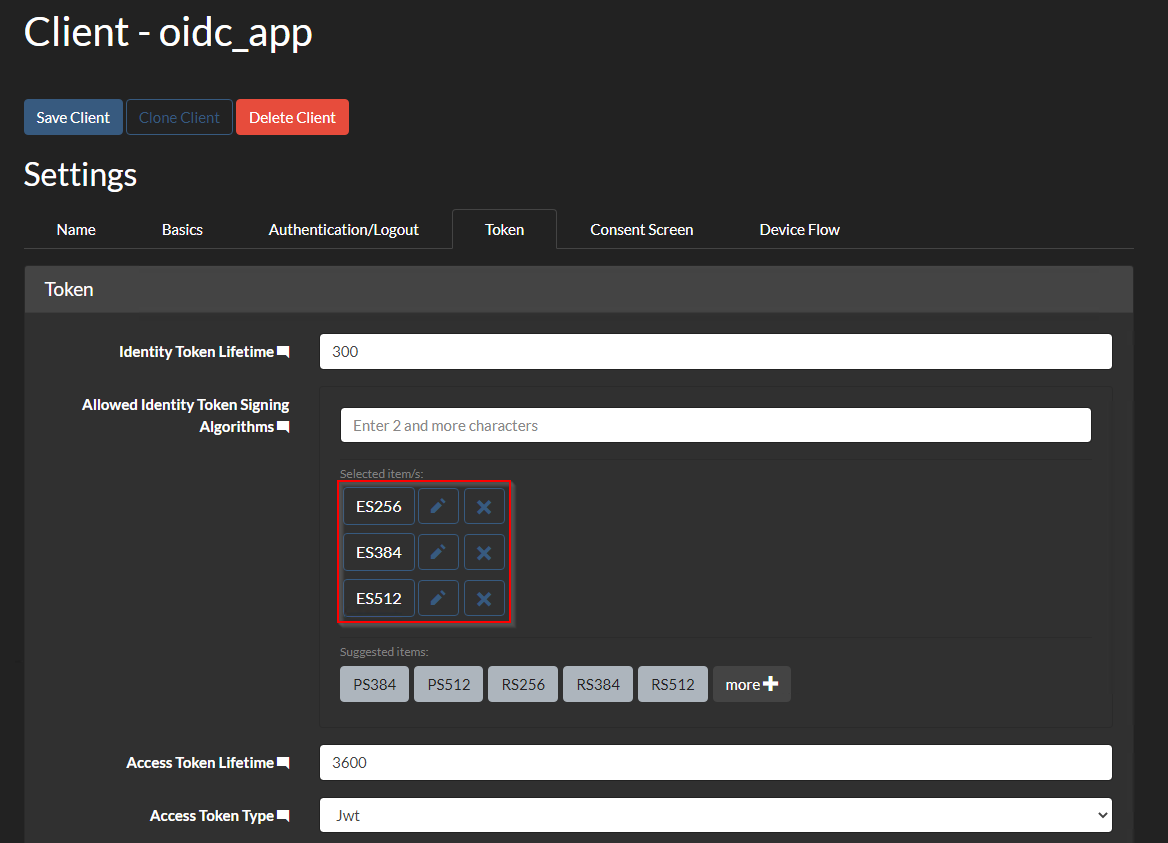 Adding Client Token signing algorithms results in Error · Issue #832 · skoruba/IdentityServer4 ...