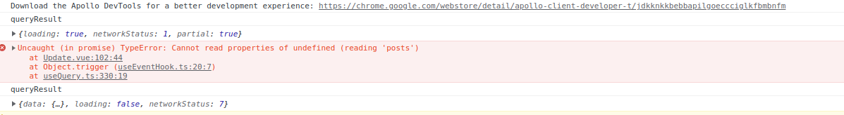 Onresult Hook Called While Query Still In Flight · Issue 1482 · Vuejsapollo · Github