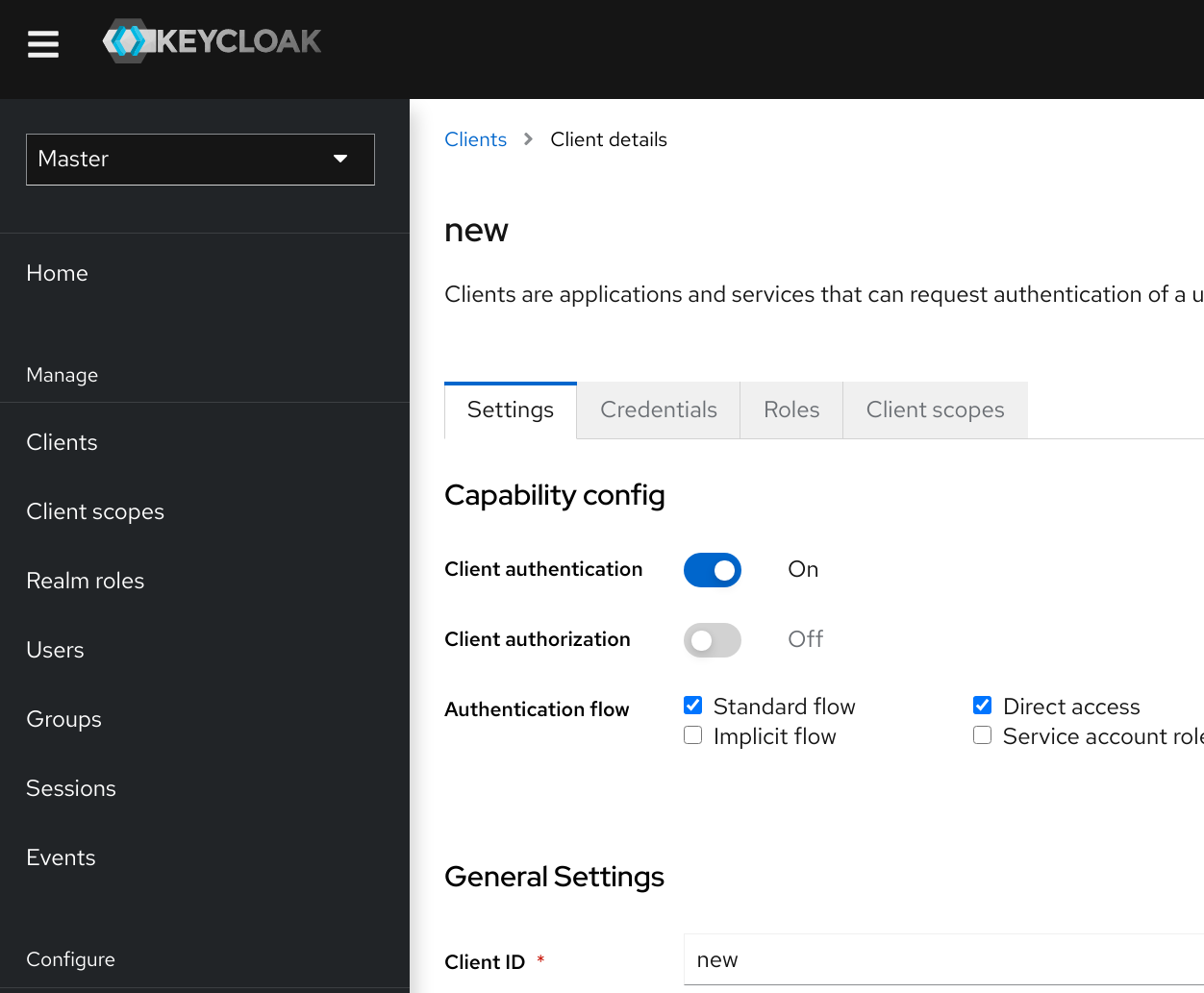 Navigating In A Section Removes The Active From The Side Menu · Issue 18795 · Keycloak Keycloak