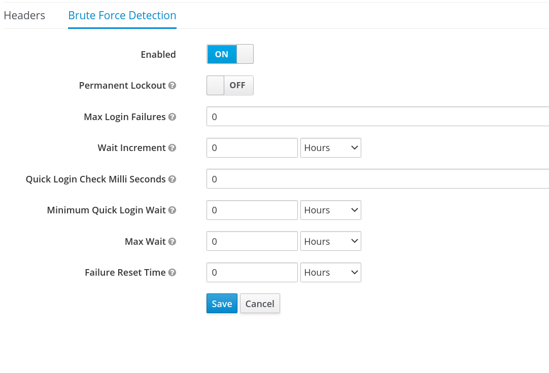 Brute force detection has missing fields and does not show defaults · Issue #18662 · keycloak ...
