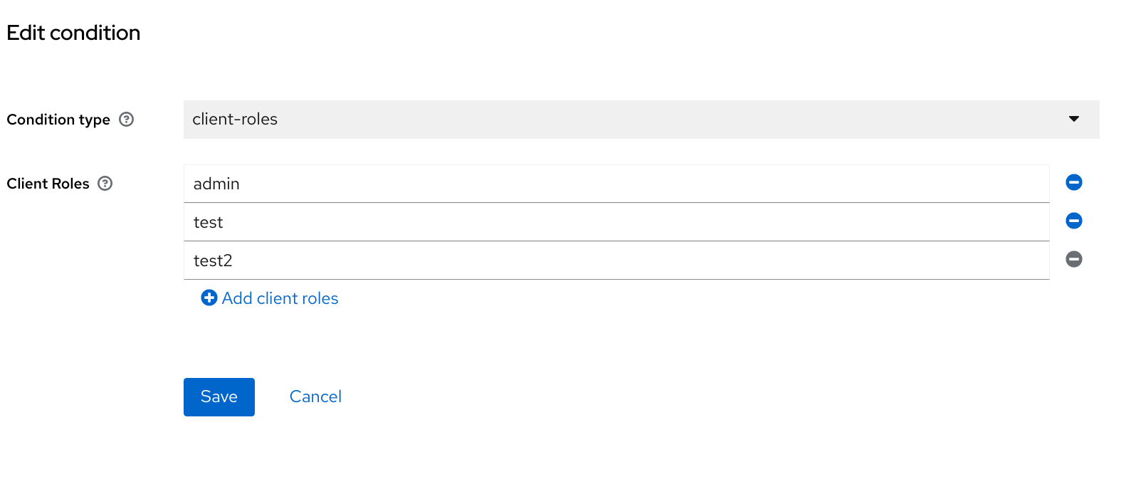 [UX Review] Client policies > configure policy > roles: the select menu shows duplicated options ...