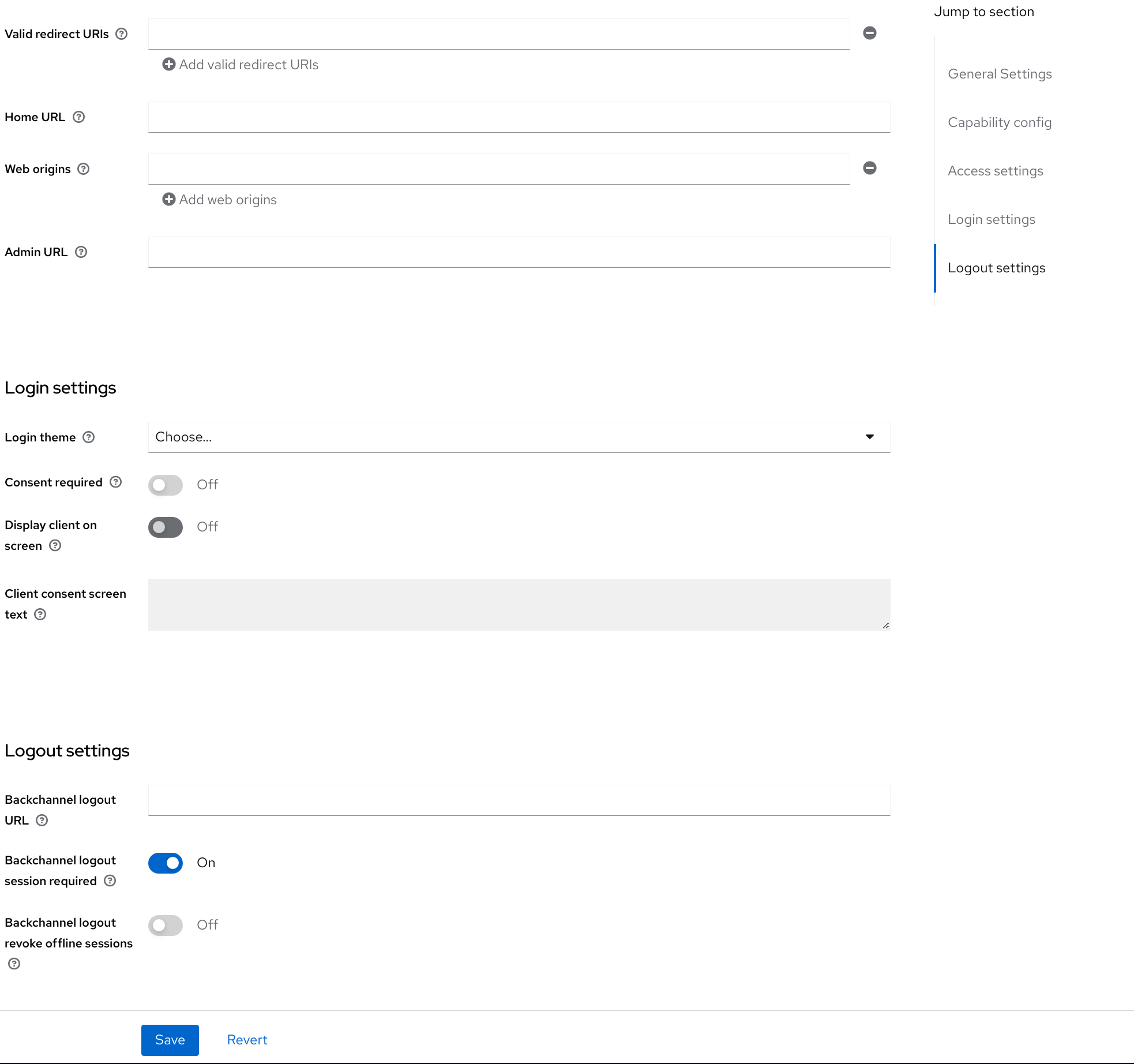 [UX Review] Add the "Logout settings" in the OIDC client settings pgae · Issue #18468 · keycloak ...
