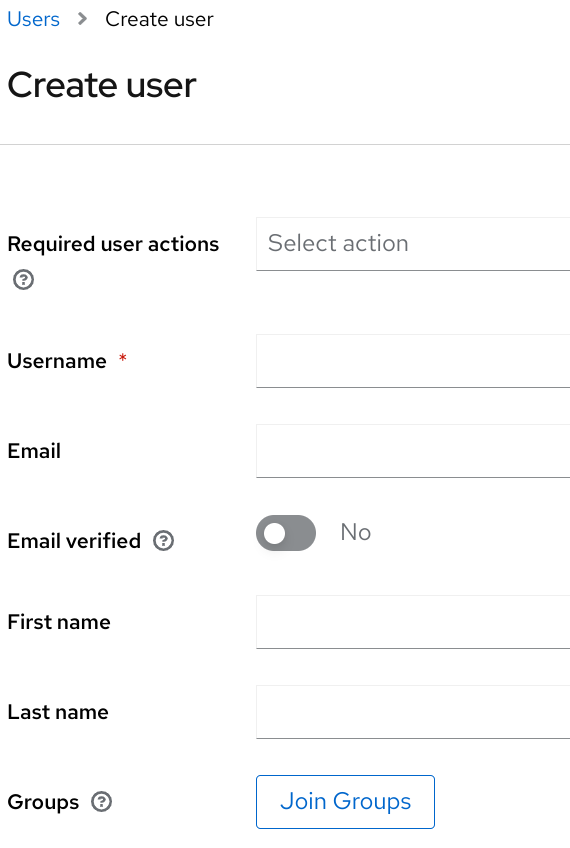 Create new user UI: username is not marked with an asterisk · Issue ...