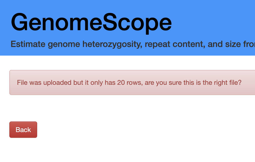 GenomeScope Error message · Issue #81 · schatzlab/genomescope · GitHub