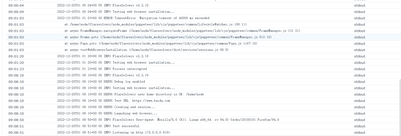 ERROR TimeoutError: Navigation timeout of 30000 ms exceeded · Issue #275 · FlareSolverr ...