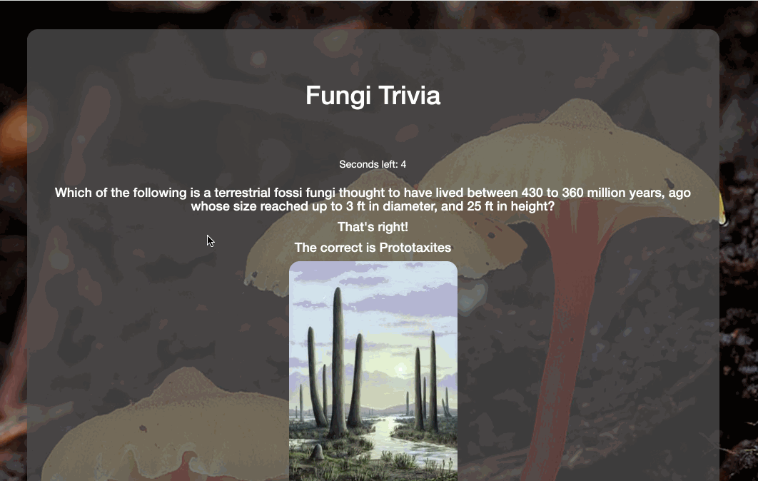 GitHub - md0808/TriviaGame: Fungi themed trivia game I created with ...