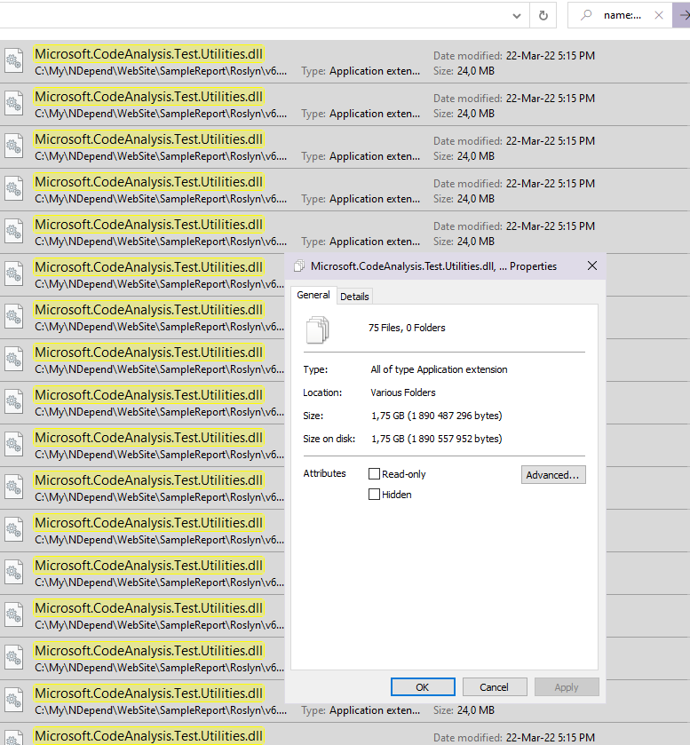 The Roslyn directory artifacts\bin weights 11.8 GB ? · Issue #64435 · dotnet/roslyn · GitHub