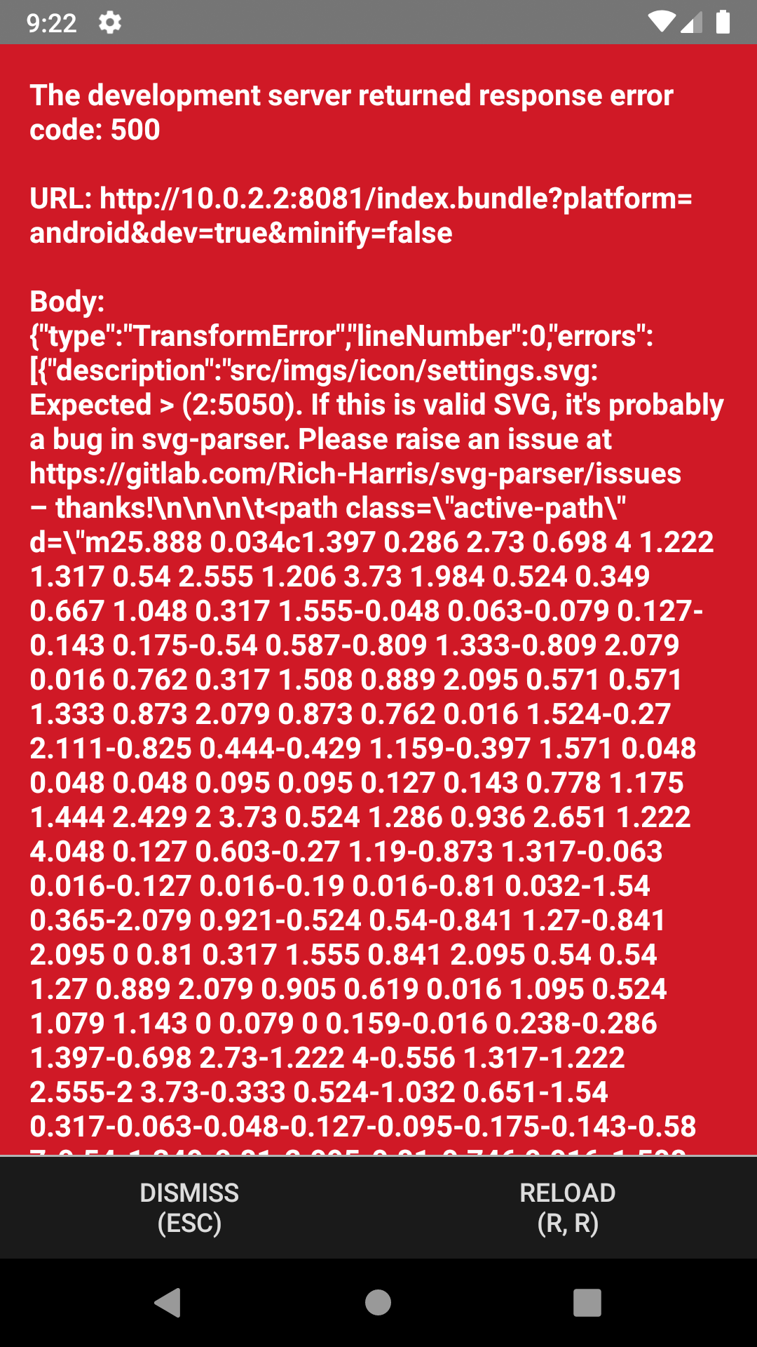 Invariant Violation: View config not found for name