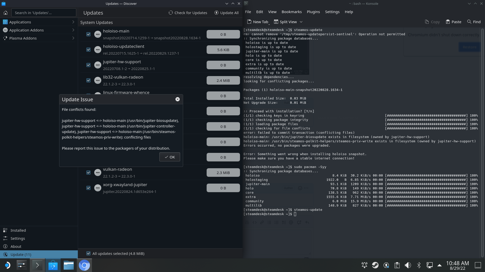holoISO / steamOS not updating · Issue #481 · holoiso-eol/holoiso · GitHub