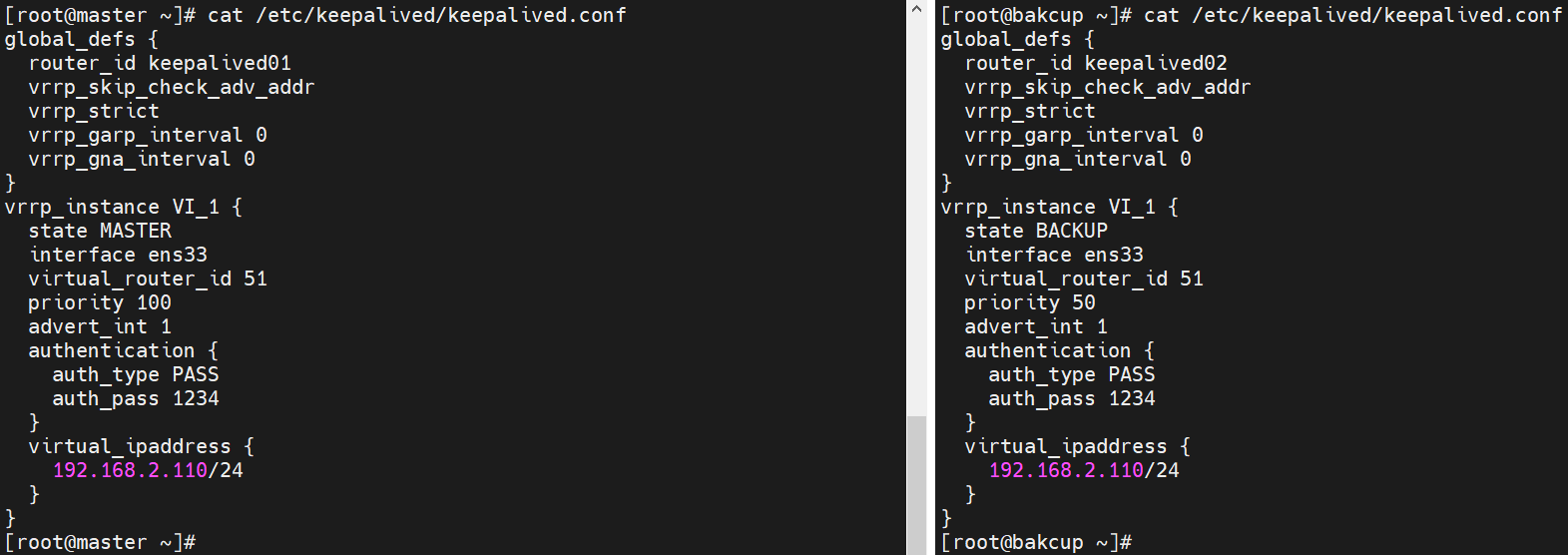 Cannot ping virtual ip address · Issue #2046 · acassen/keepalived · GitHub
